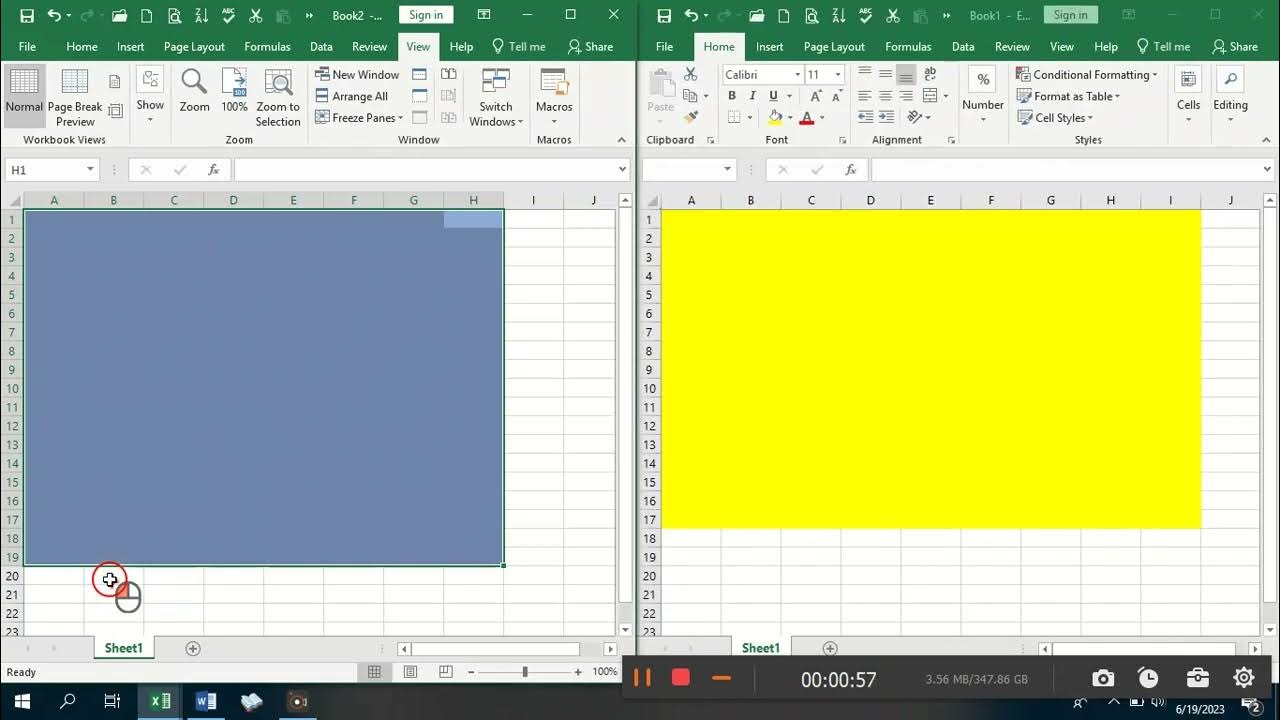 HOW TO VIEW MULTIPLE WORKBOOKS AT THE SAME TIME - YouTube