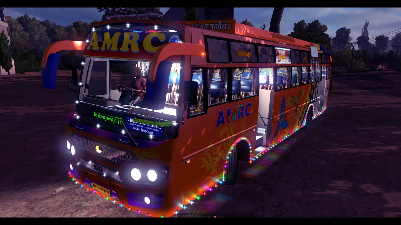 NIGHT DRIVEING TN PRIVATE BUS #ets2 - YouTube