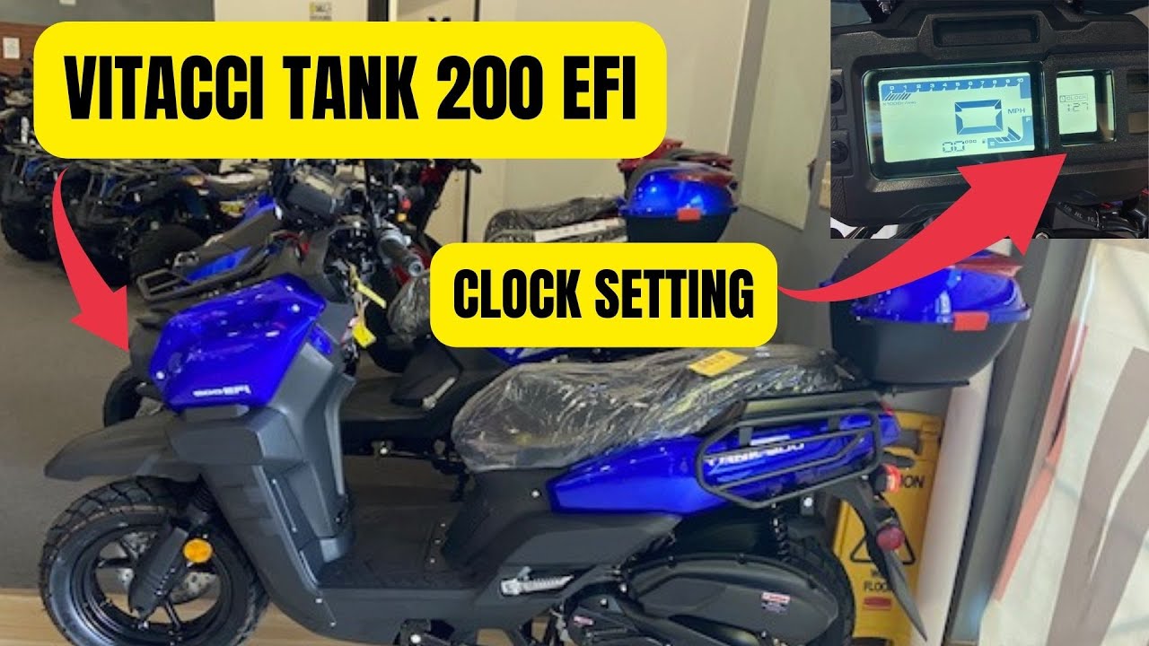 VITACCI TANK 200 EFI SCOOTER (HOW TO SET THE CLOCK) - YouTube