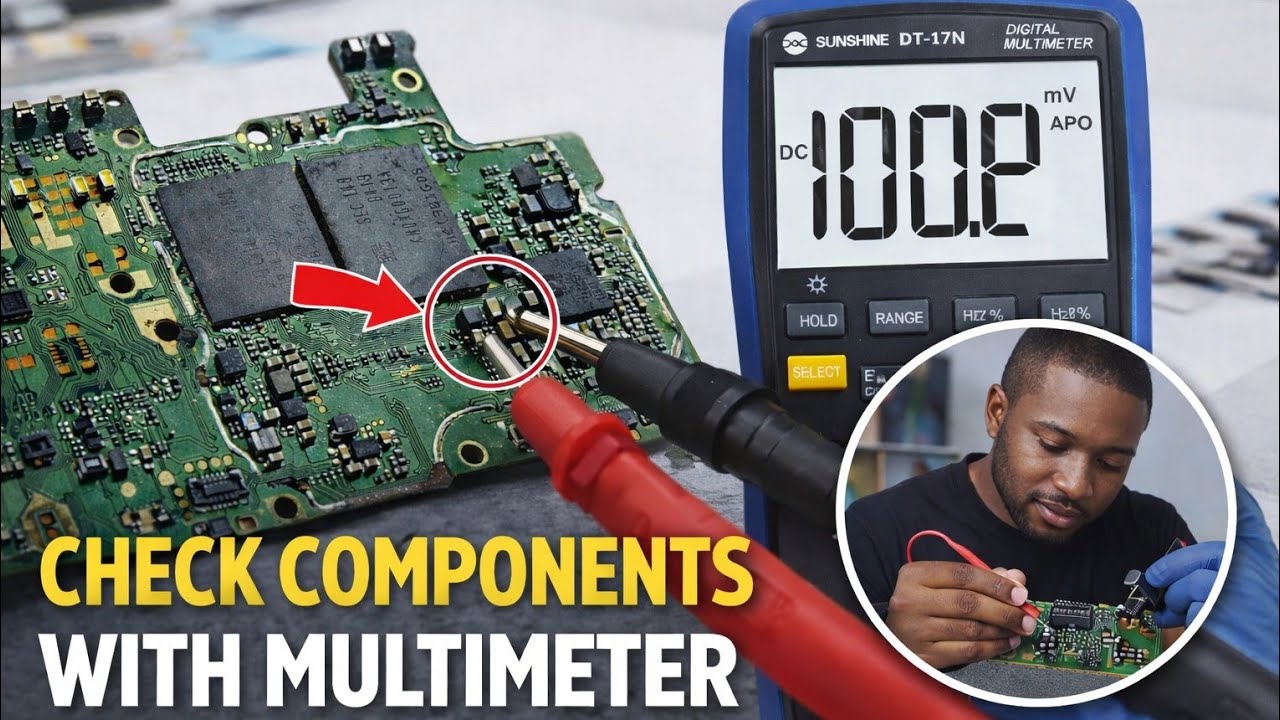 How To Check Electronic Components Using a Multimeter Mobile Phone ...