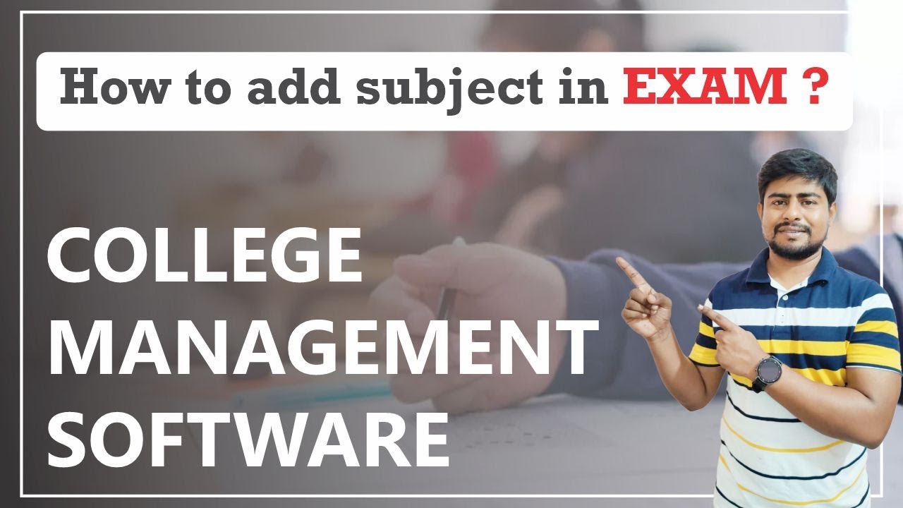 How to Add Subject in Exam in College Management System | Part - C42 ...