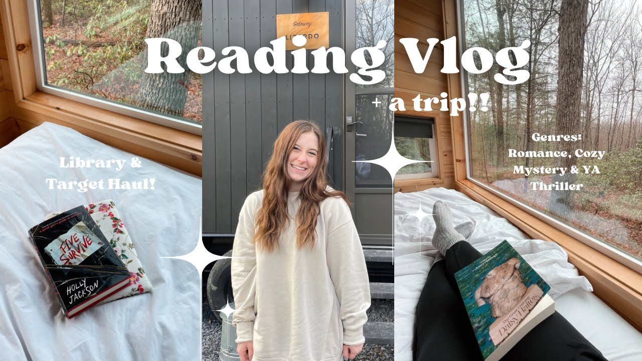 Weekly Reading Vlog 📚 Traveling, Library Haul, & Reading 3 Books! 🏕️ ...