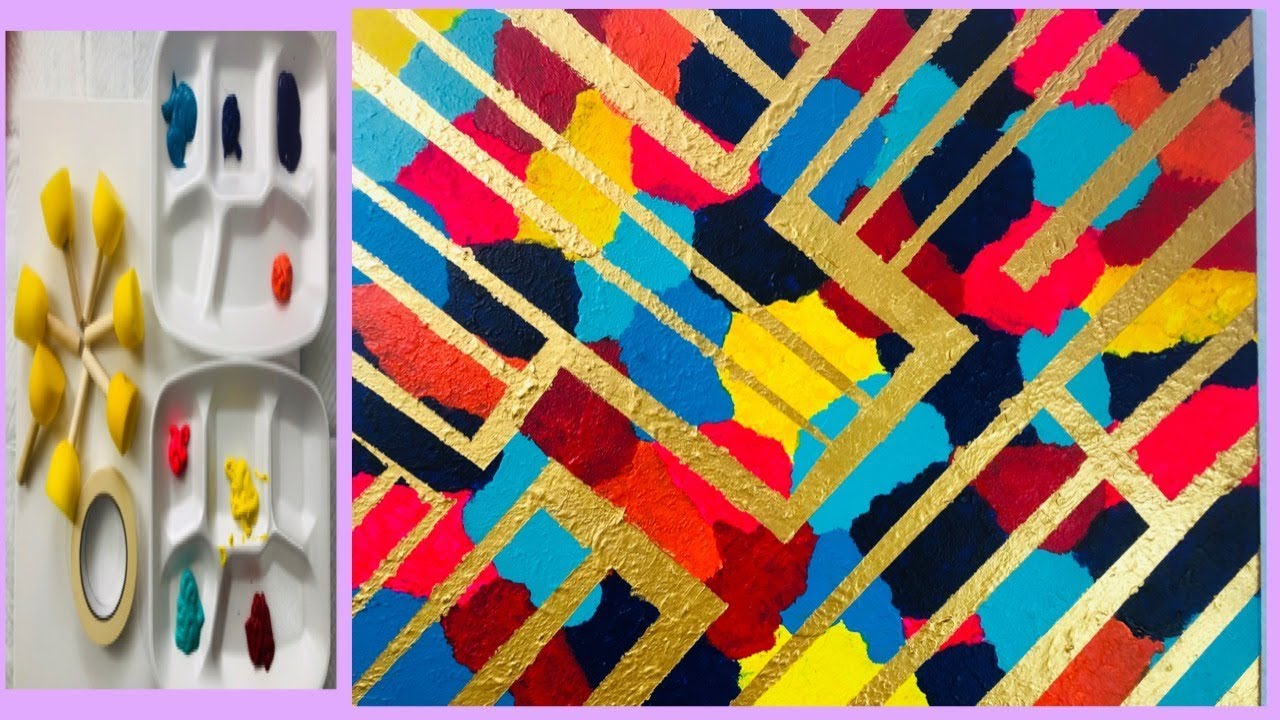 Easy Abstract Acrylic Painting | Step by Step Abstract for Beginners ...