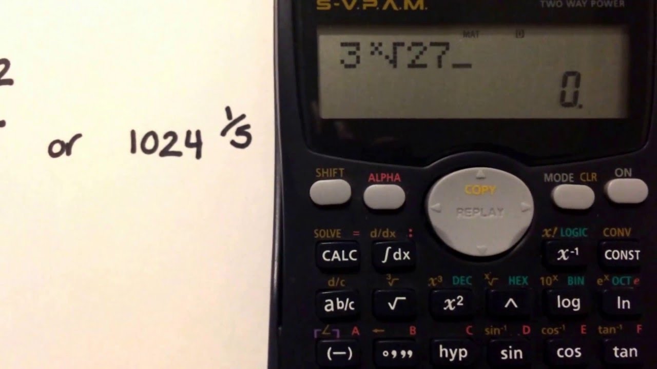 Calculating Roots Using Your Casio Fx 991MS Calculator YouTube