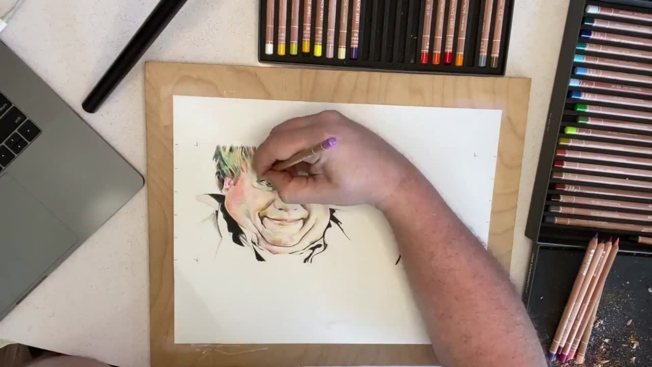 Watch now: Go inside studio of artist who draws famous movie scenes by ...