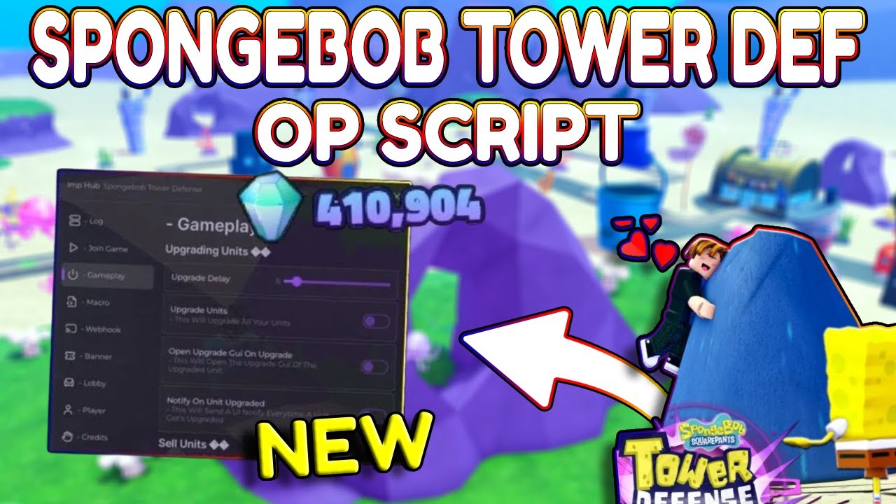 *NEW* SpongeBob Tower Defense OP Script (PASTEBIN) 2025 - YouTube