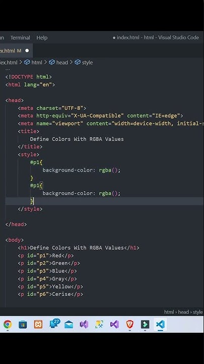 How to Define Colors With RGBA Values in html and CSS #html #css #color ...
