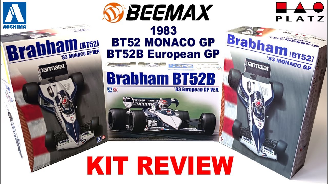 KIT REVIEW 【BEEMAX】1983 Brabham BT52・BT52B 【AOSHIMA】版と【PLATZ】版 - YouTube