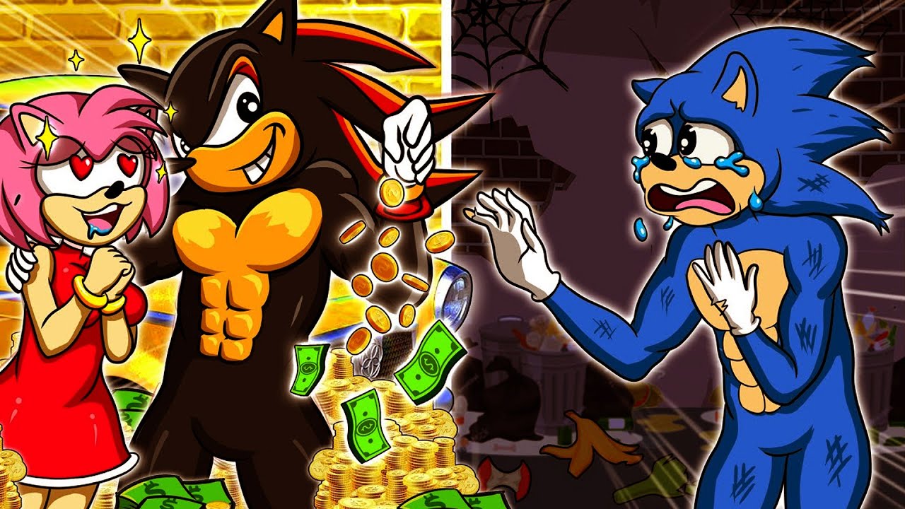 RICH Shadow VS POOR Sonic - Very Sad Story But Happy Ending - Sonic ...