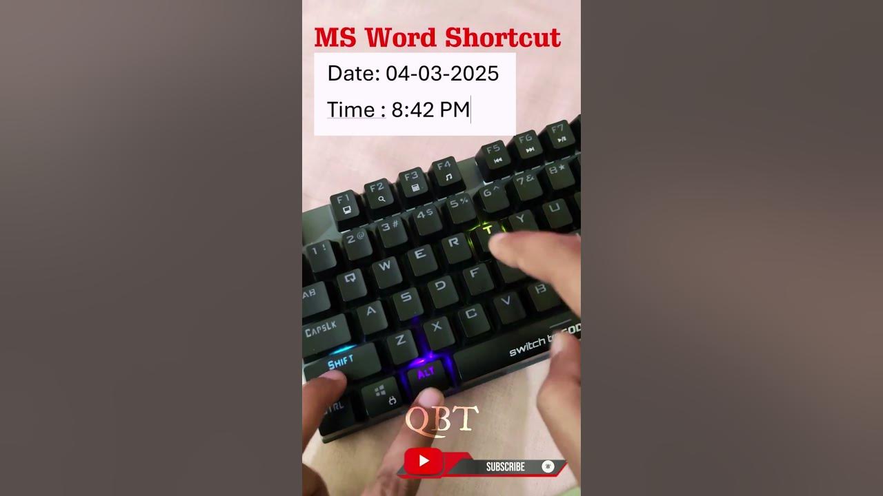 MS WORD DATE AND TIME #computereducation #computertechnic #excel #coding #exceltricks - YouTube