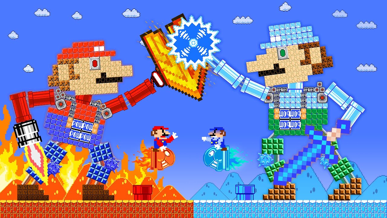 MARIO ROBOT BATTLE: Mario Robot vs Luigi Robot Growing Up Evolution ...