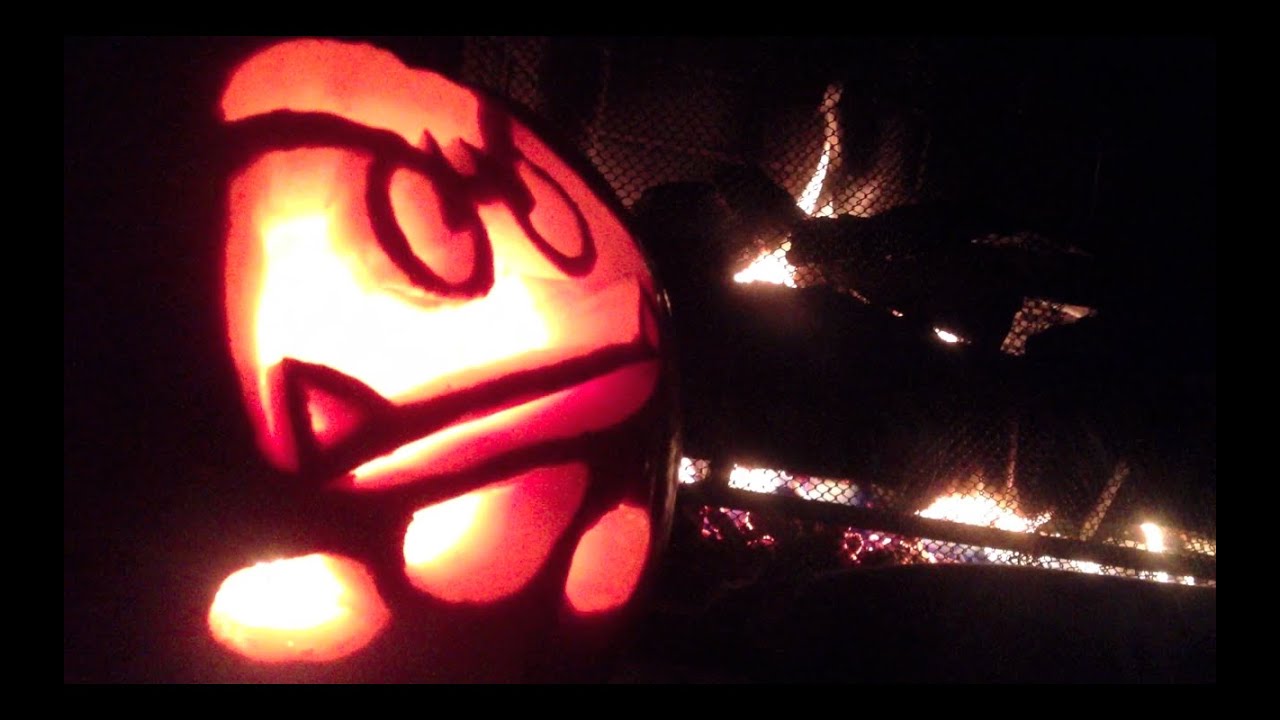 Goomba Pumpkin Stencil