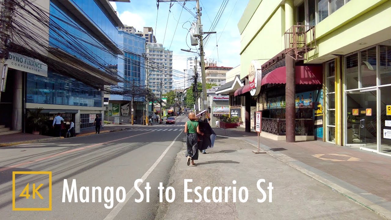 Mango Street to Escario street, Cebu, Philippines【4K】 - YouTube