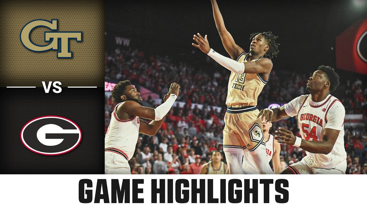 Georgia Tech vs. Georgia Game Highlights | 2023-24 ACC Men's Basketball ...