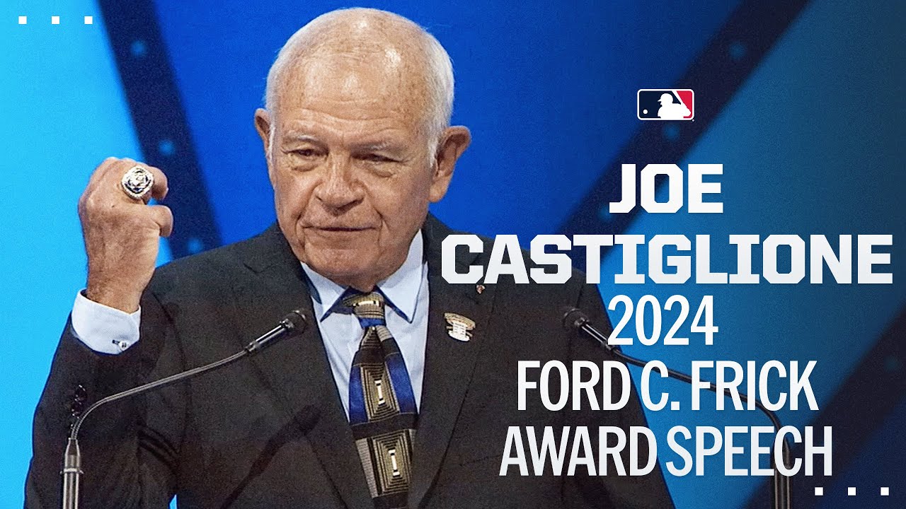 Joe Castiglione delivers his 2024 Ford C. Frick Award speech - YouTube