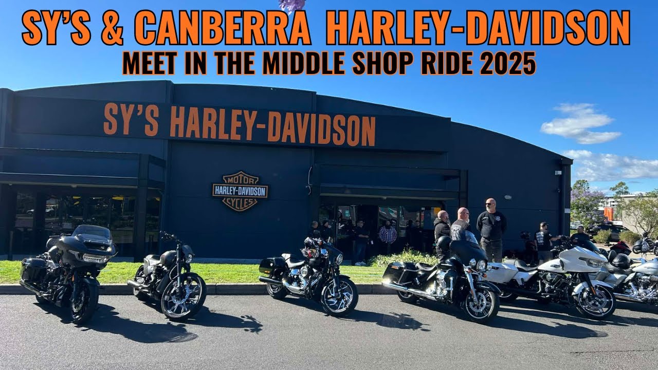 Sy's & Canberra Harley-Davidson Meet in the Middle Shop Ride 2025 - YouTube