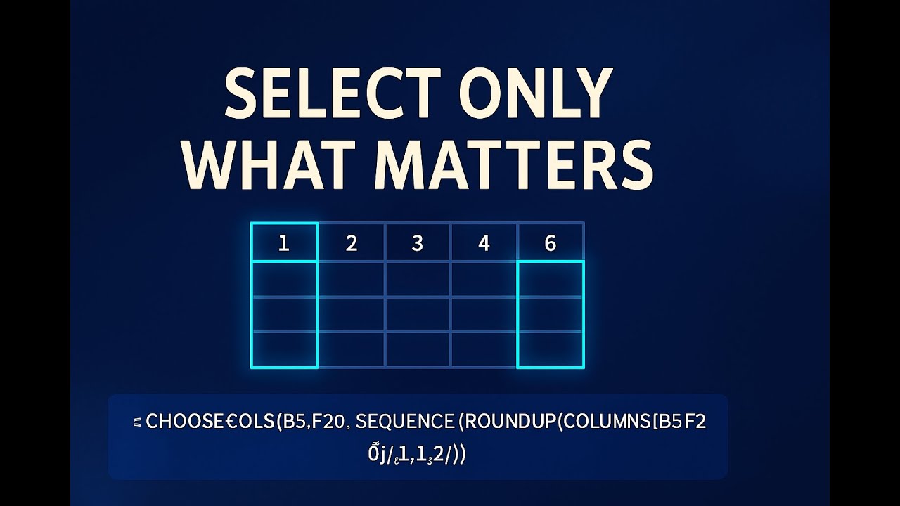 How To Take A Table With Several Columns And Show Only The First Third How To Take A Table With Several Columns And Show Only The First Third