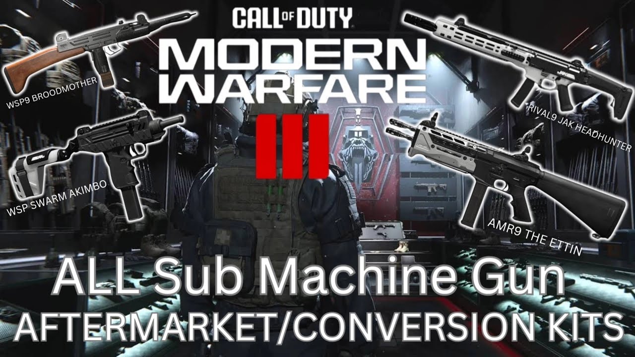 ALL SMG CONVERSION KITS / MW3 / JAK HEADHUNTER, THE ETTIN, BROODMOTHER ...