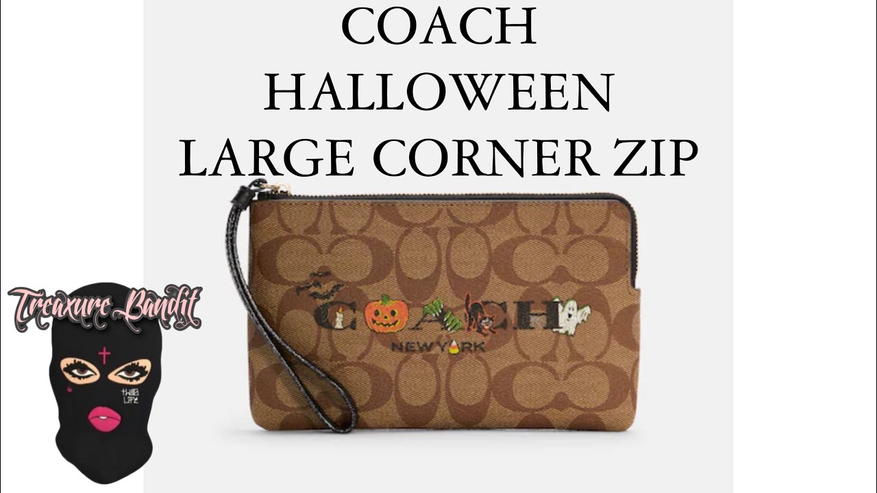 COACH Halloween Large Corner Zip Wallet Clutch | 2022 - YouTube