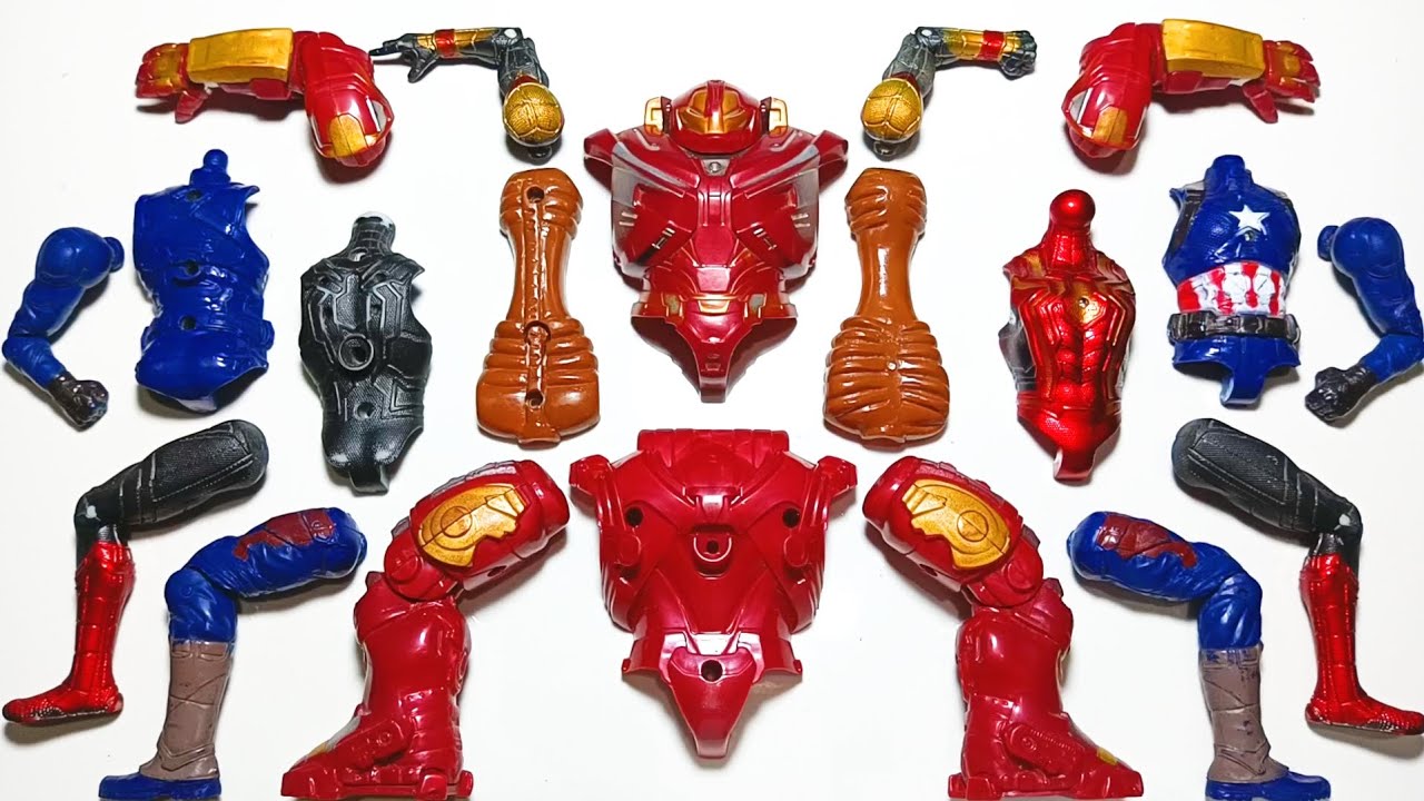 SPIDER-MAN, CAPTAIN AMERICA, HULK BUSTER AND SIRENHEAD - ASSEMBLY AND ...