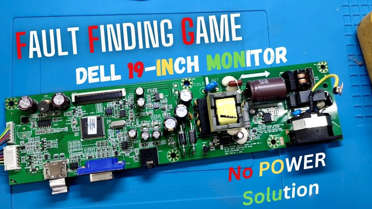 DELL 19-INCH MONITOR NO POWER SOLUTION | SMPS REPAIR | #dell #monitor ...