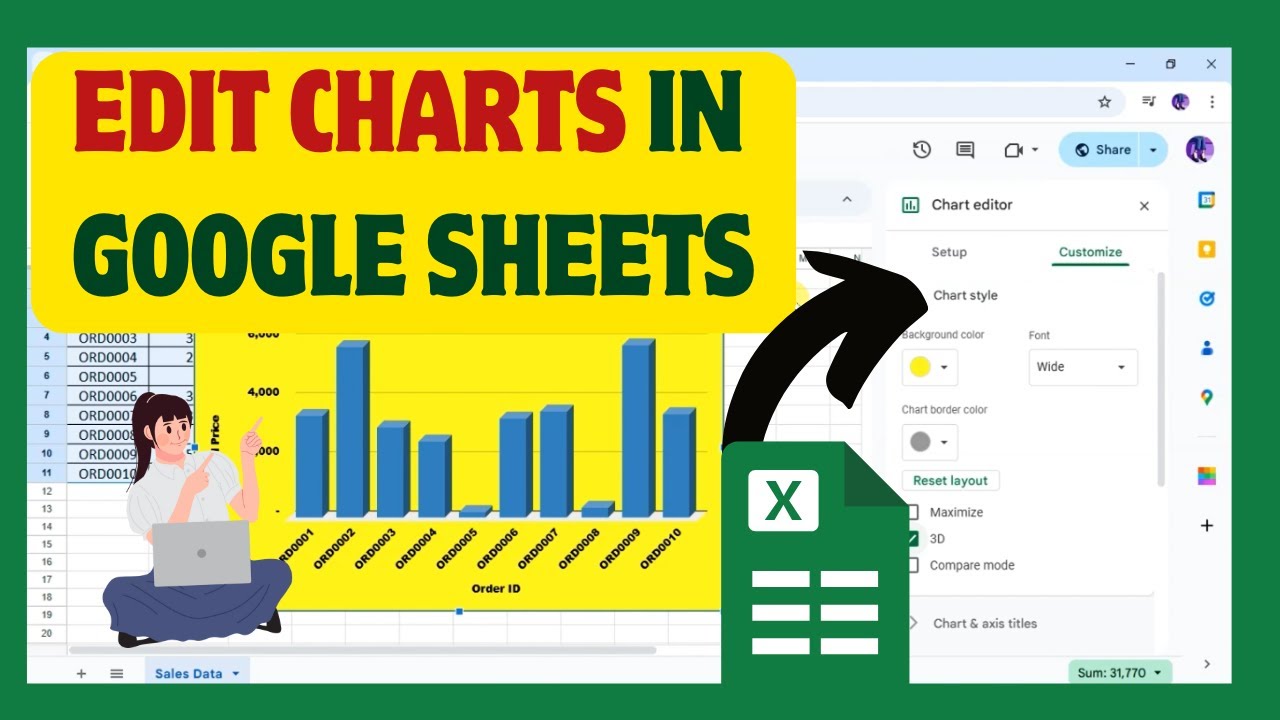 How To Edit Charts In Google Sheets #googlesheets - YouTube