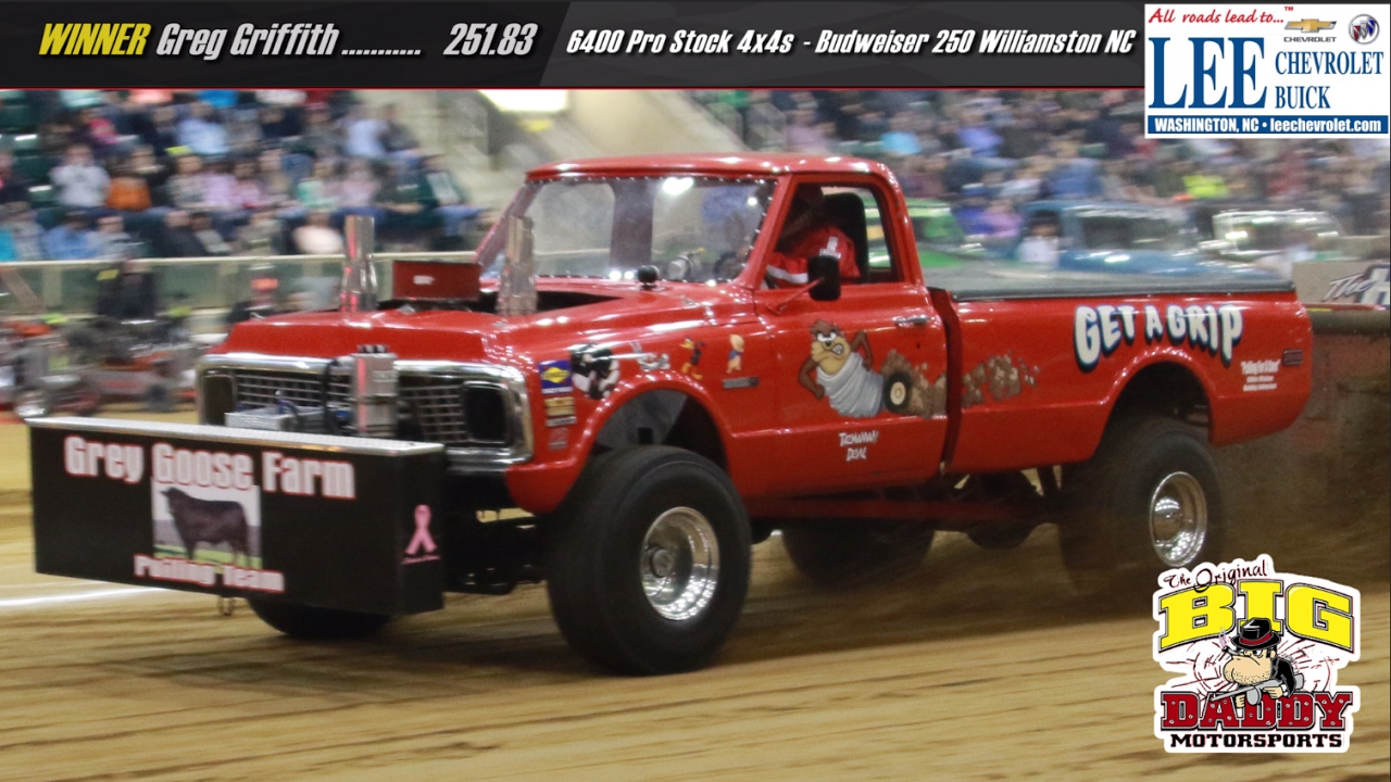 6400 Pro Stock 4x4 Trucks pulling at Williamston January 21 2017 - YouTube