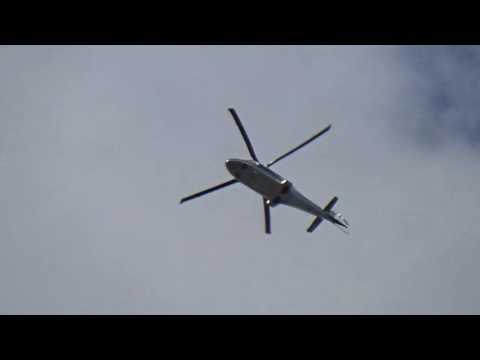 Quinnasette Ltd AgustaWestland AW109E Power G-WOFM flying over Harmans Water