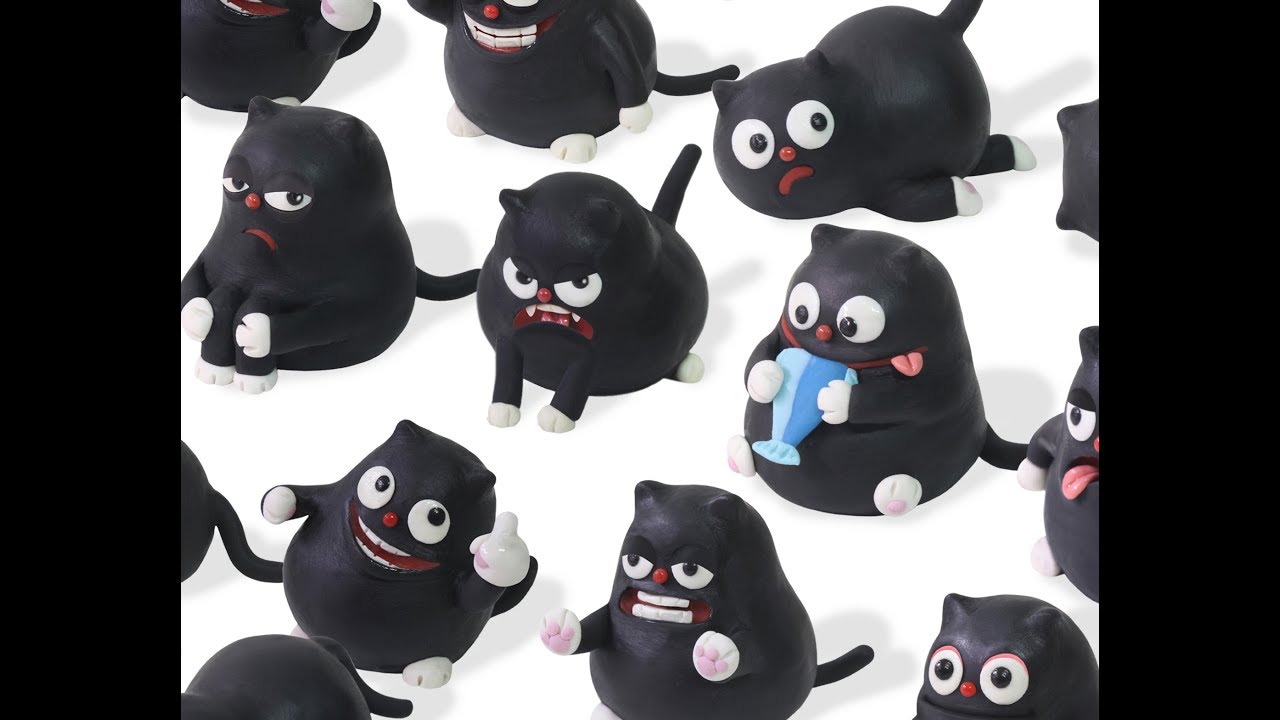 Cat Character Color Clay Stop Motion Animation - YouTube