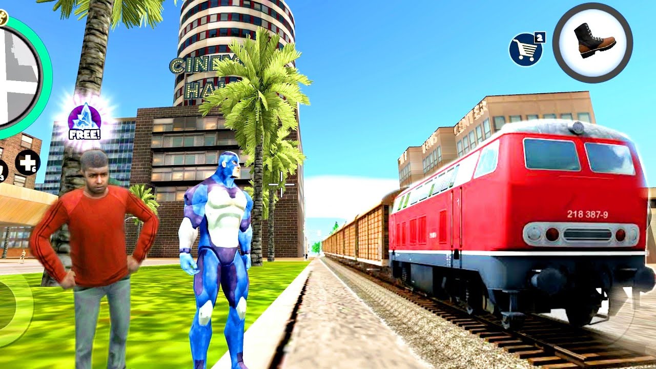 Rope hero vice town gameplay | train in rope hero vice town | rope hero ...