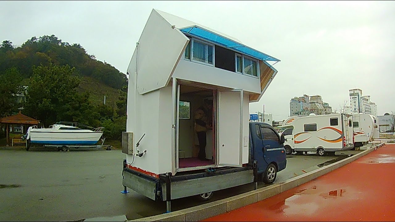 1톤트럭적재형 캠핑유닛 Camping unit - YouTube