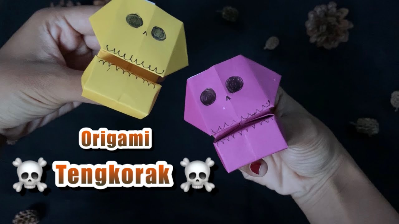 Origami tengkorak // how to make origami skull bite - YouTube