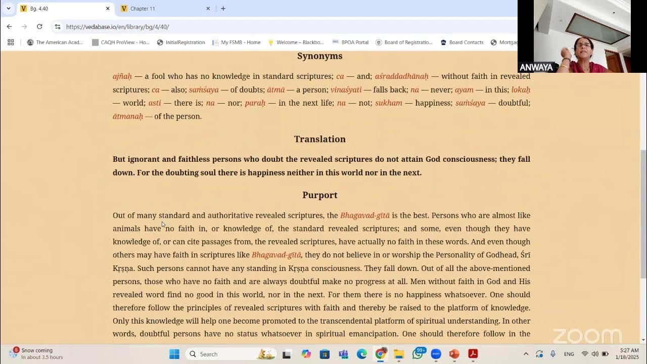 ENG BS JAN 18th, 2025 CH14 BG Part2 - 3pm IST PKDD mataji - YouTube