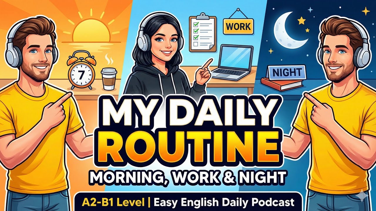 My Daily Routine for 2026 | Morning, Work & Night Vocabulary | A1 ...