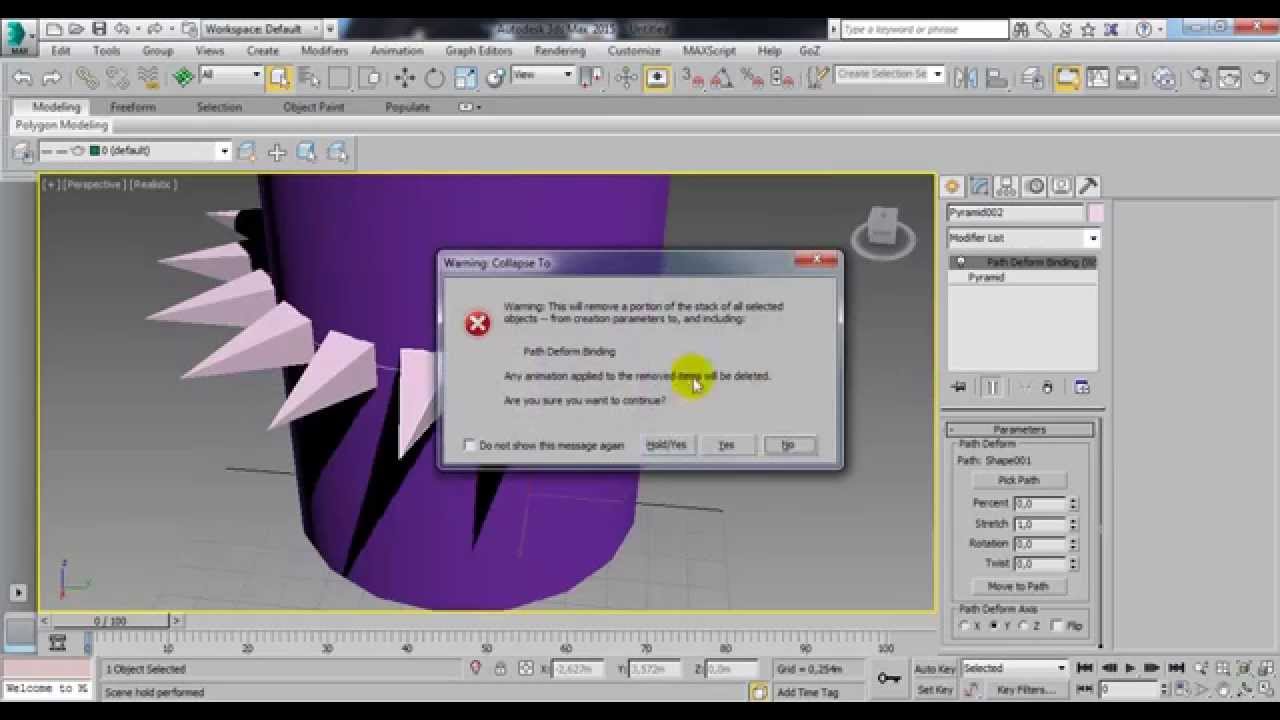 Tutorial Path Deform en 3d Studio Max - YouTube