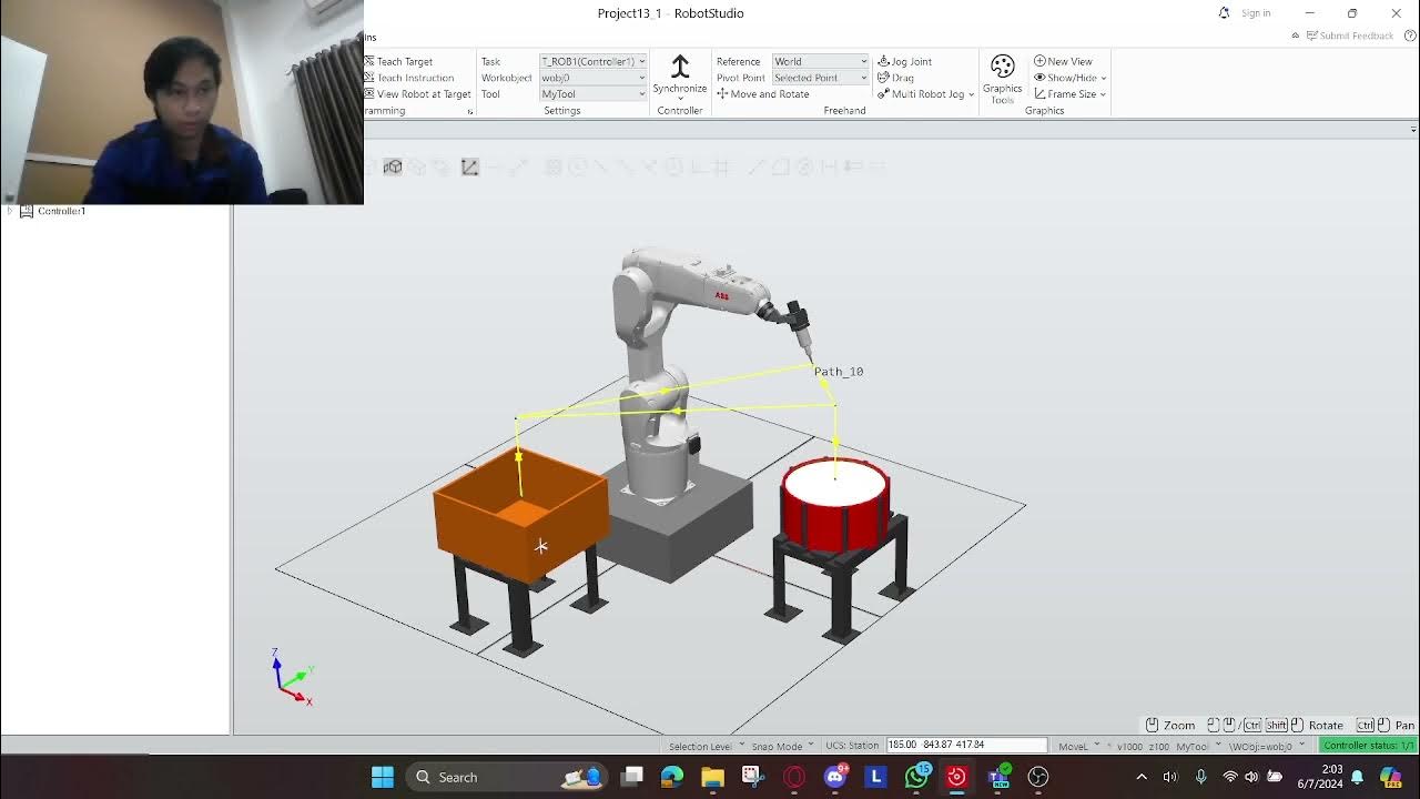 ABB ROBOT STUDIO SNARE DRUM PICK & PLACE PACKING - S-1 TEKNIK MESIN ...