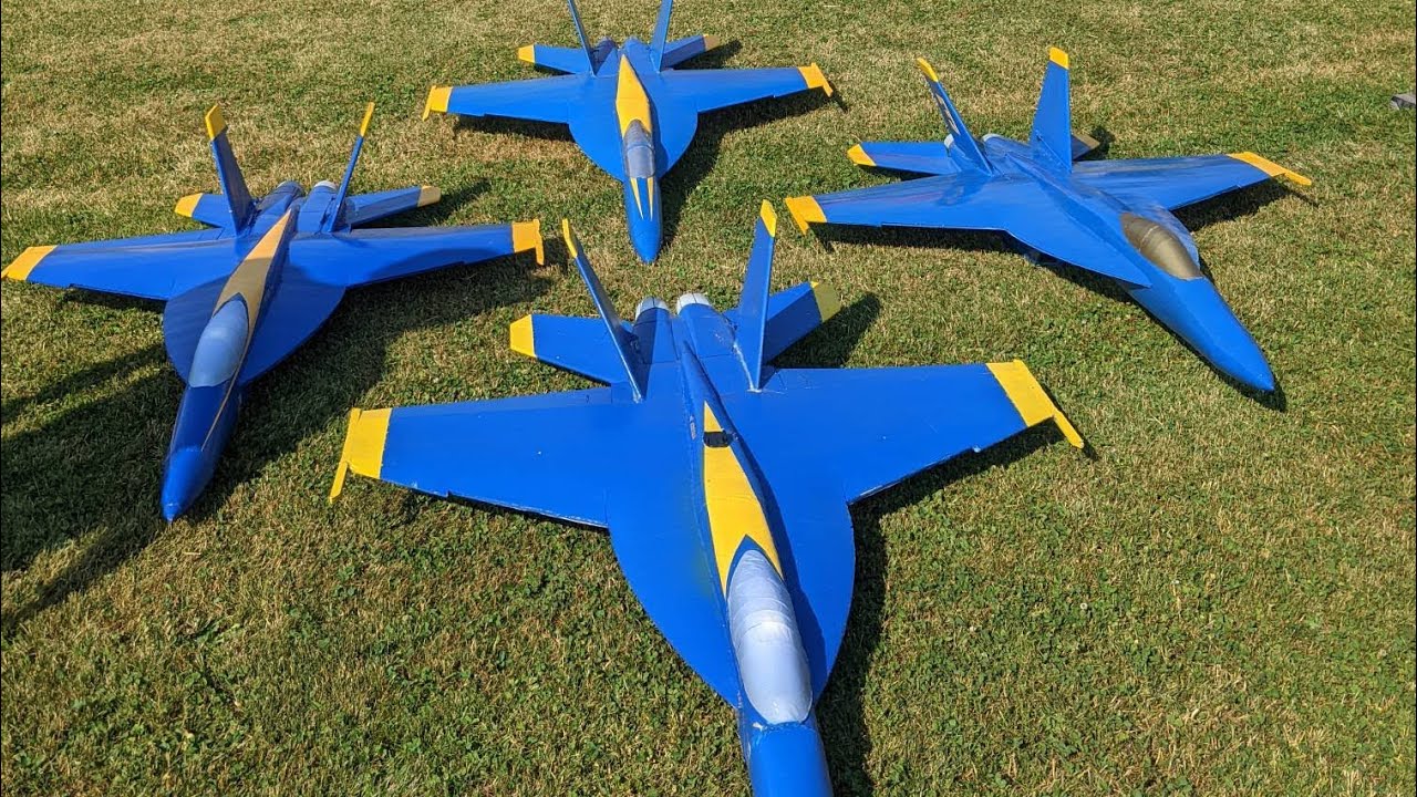 Flitetest Blue angels practice flight #2 at Lisbon rc field - YouTube