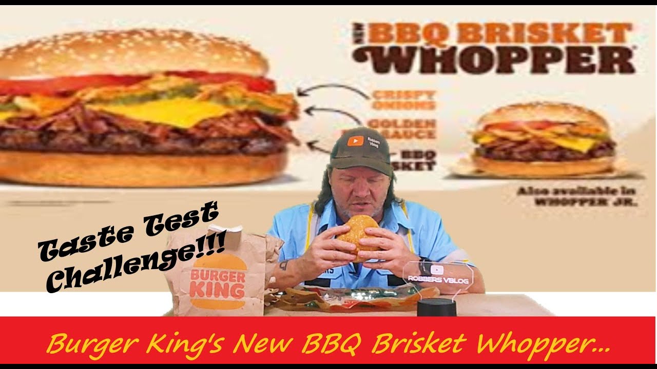 Burger Kings New BBQ Brisket Whopper Taste Test #burgerking - YouTube