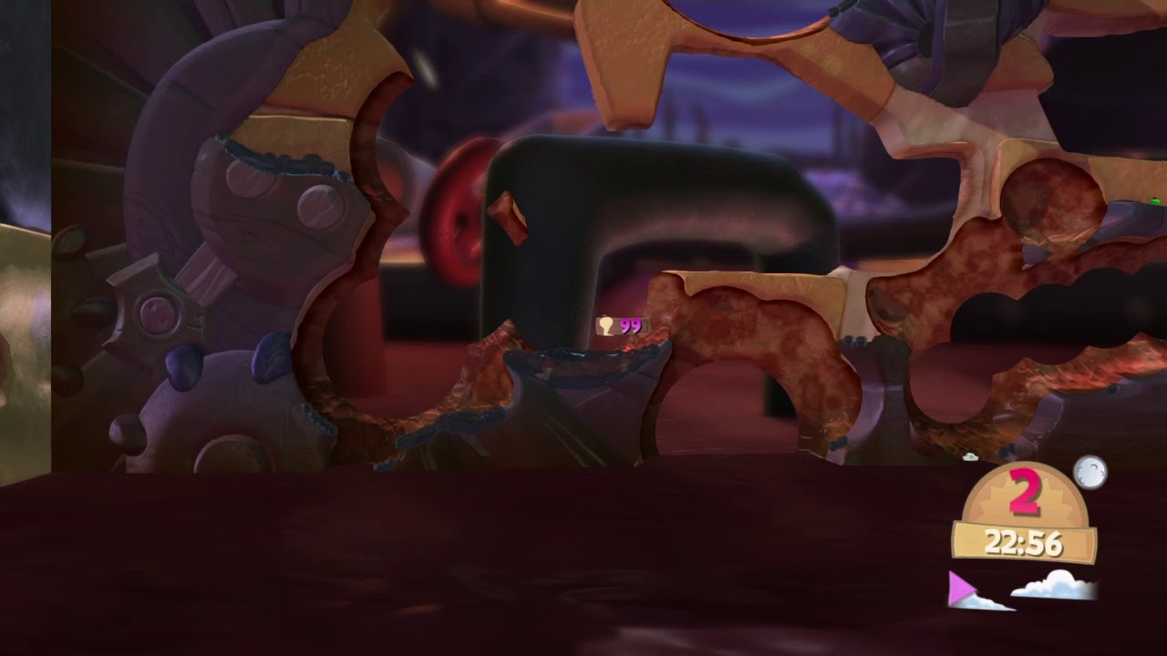 Imagine failing this bad with the jetpack in Worms Battlegrounds, just ...