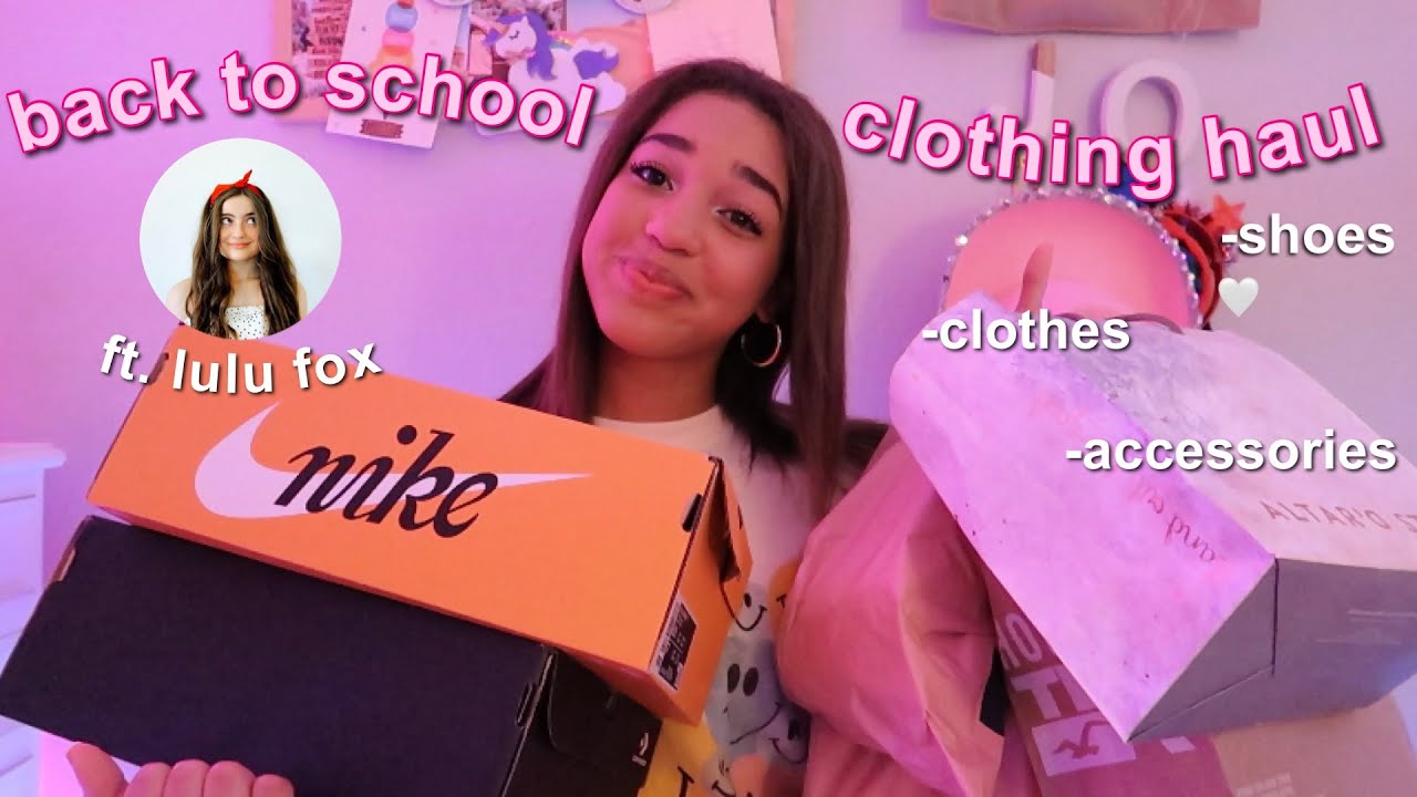 HUGE BACK TO SCHOOL CLOTHING HAUL ft. lulu fox (zara,nike,alterd state ...