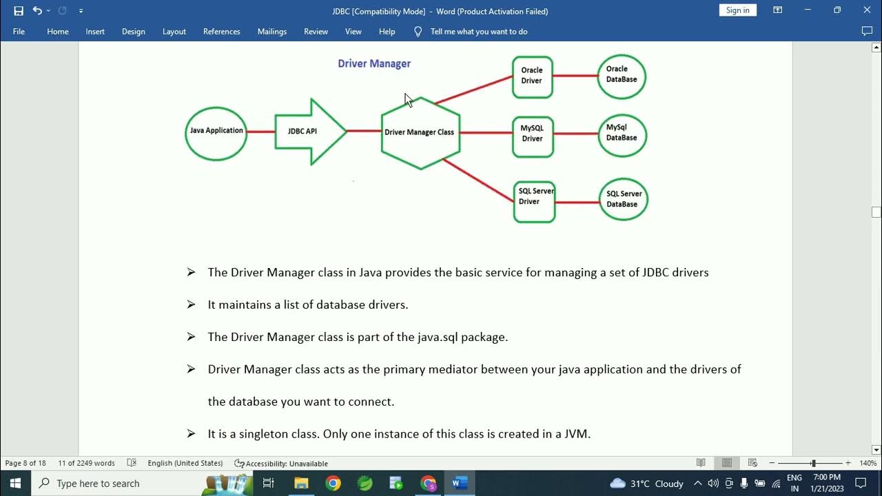What is Driver Manager class in JDBC - YouTube