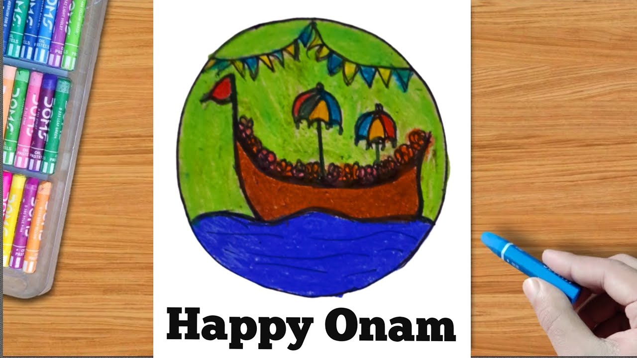 Happy Onam Drawing | Onam Festival Drawing | Onam Special Drawing For ...