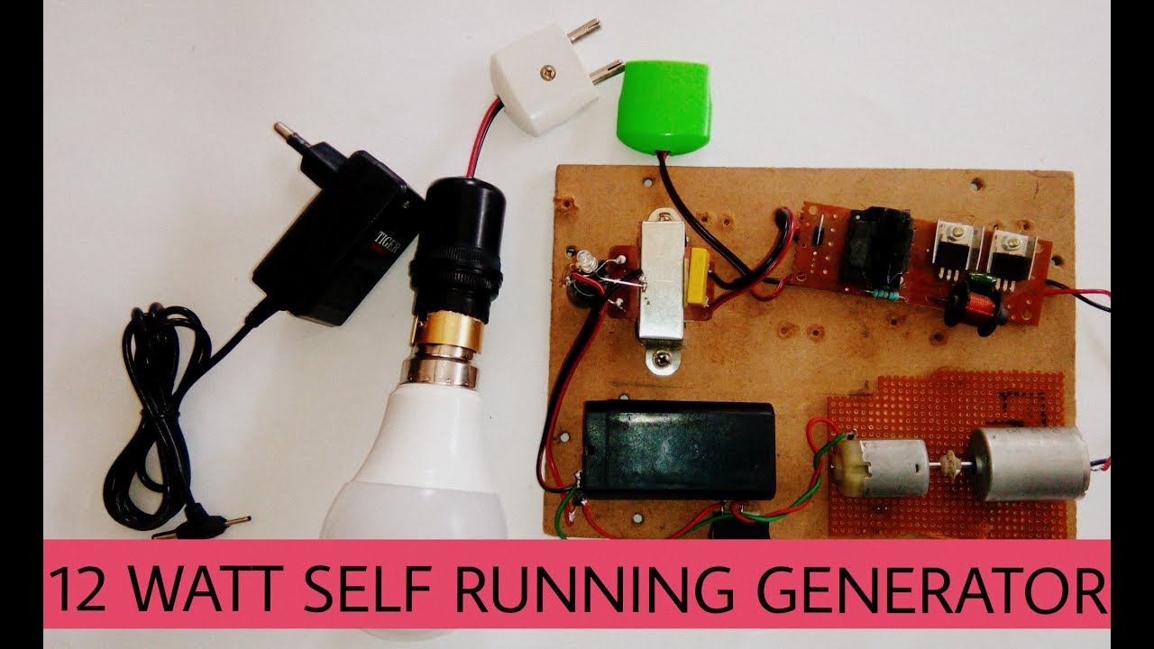 Free energy advances self running 12watts generator | using transformer ...