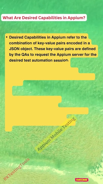 16 #What Are Desired Capabilities in Appium - YouTube