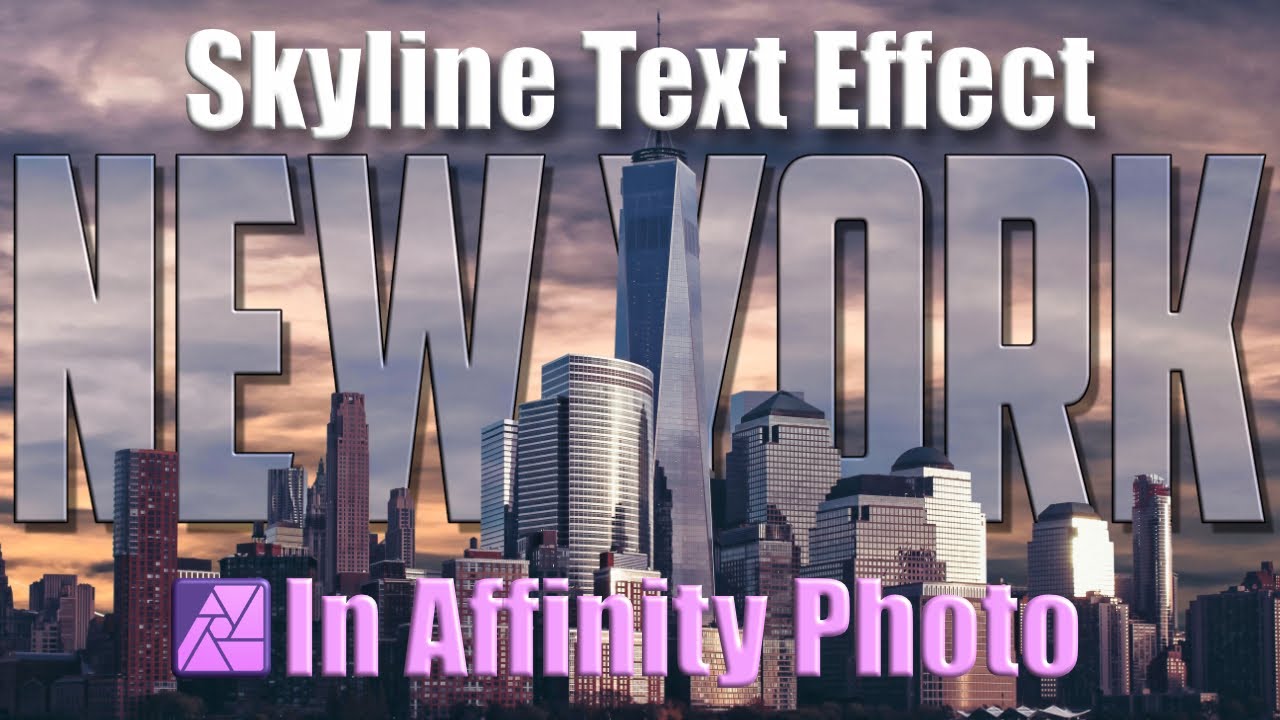 Amazing Skyline Effect (Text Behind Objects) in Affinity Photo 2 - YouTube