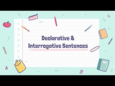 Classroom Lesson: Declarative & Interrogative Sentences - YouTube