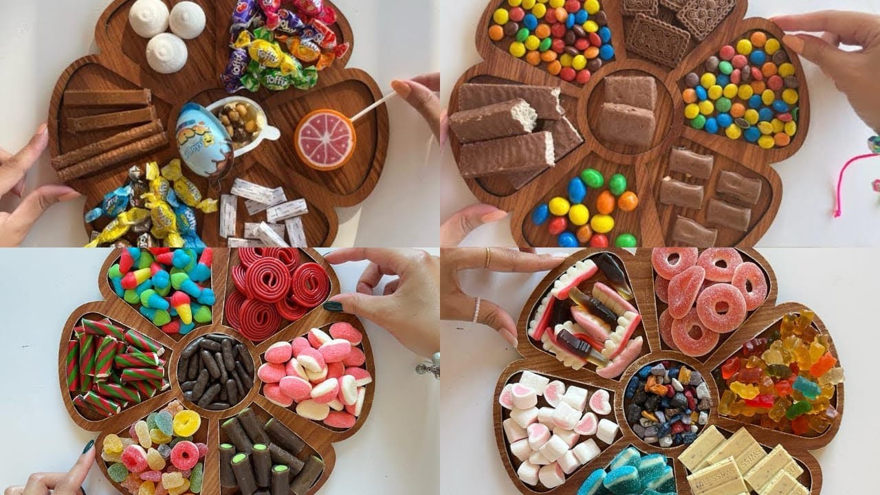 9 minutes ASMR best sweets & candies platters compilations 🍬|satisfying ...