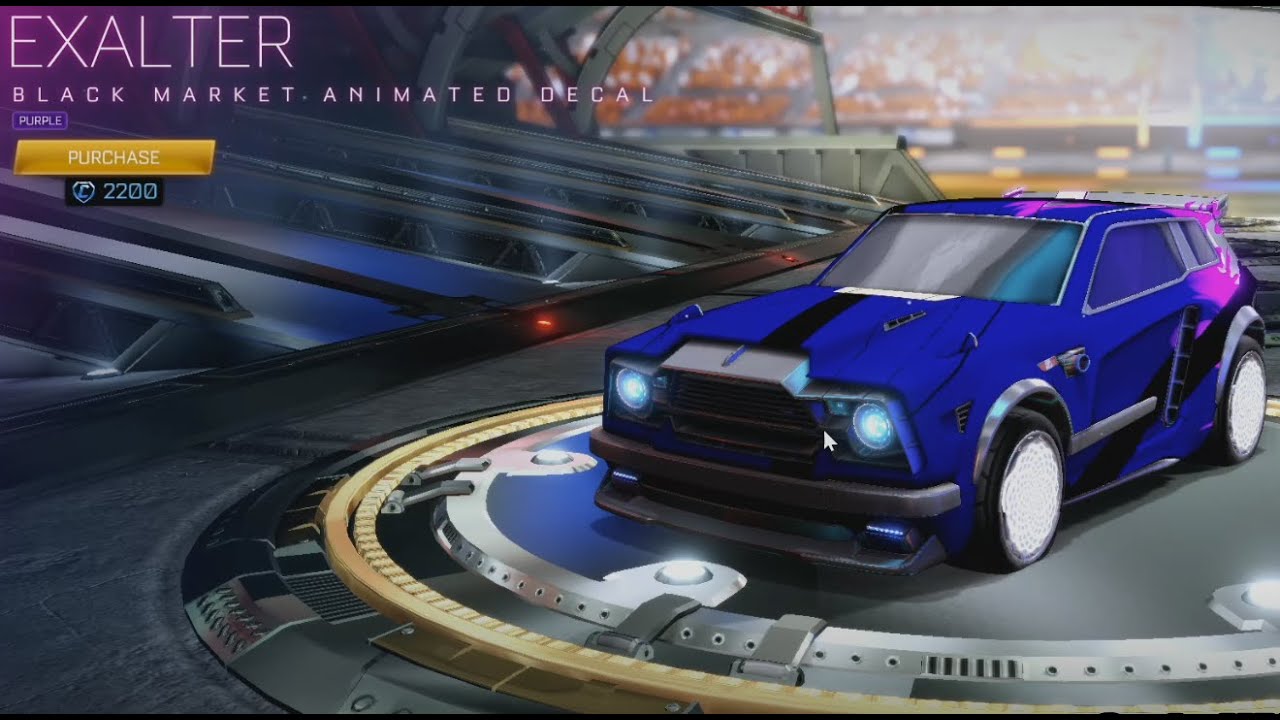 EXALTER Black Market Animated Decal in Rocket League Item Shop - YouTube