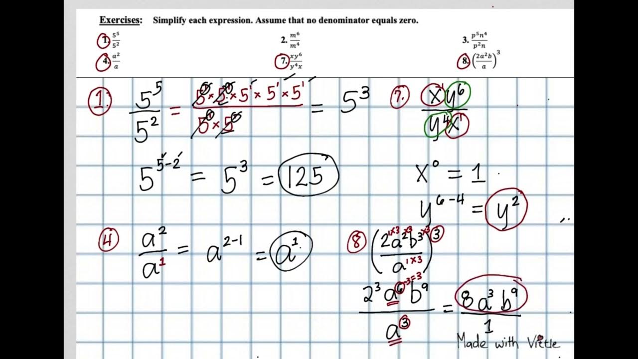 [Algebra 1] Division Properties of Exponents - YouTube