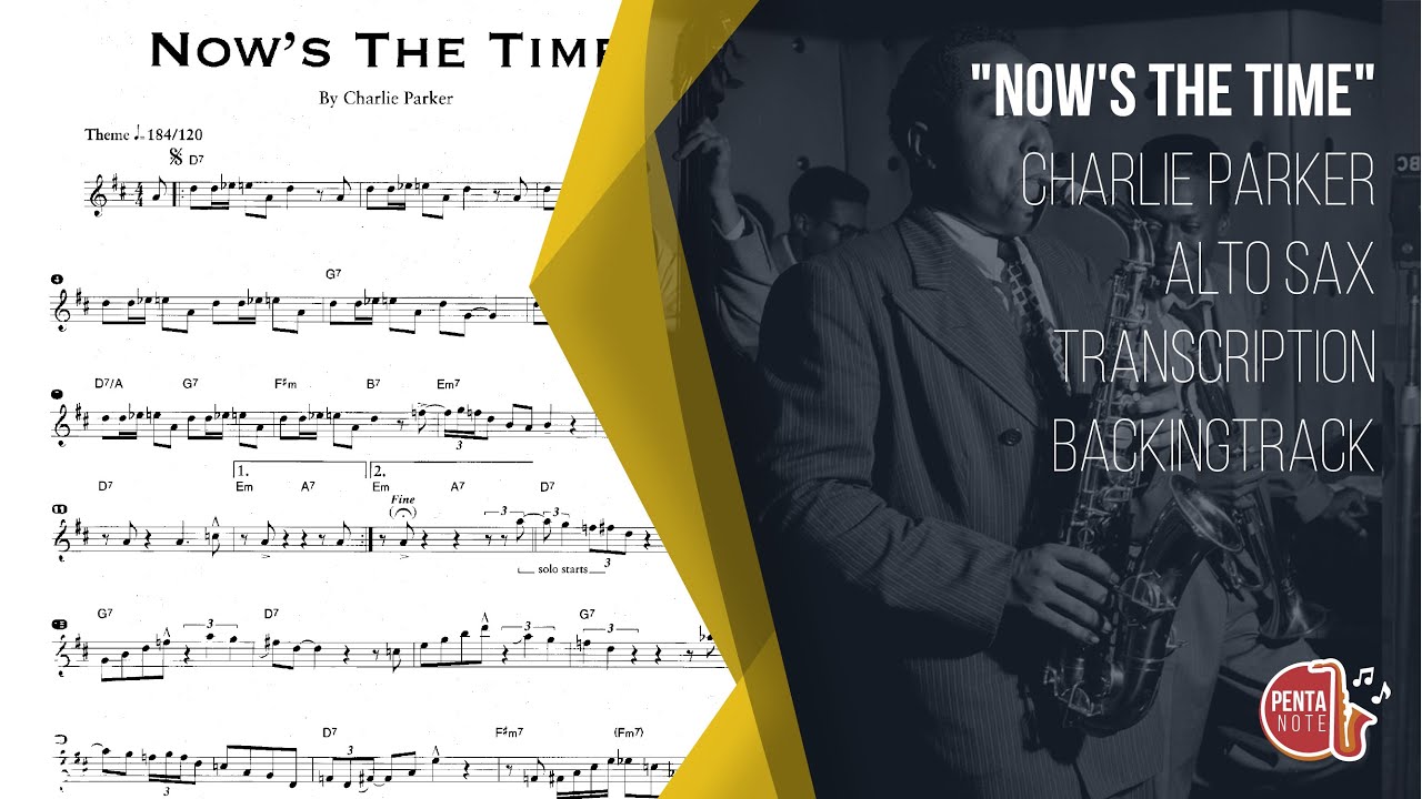 🎵 FREE SHEET "BACKINGTRACK - Now's the time" | CHARLIE PARKER | Alto ...